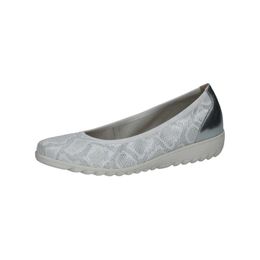 Caprice Ballerina »Ballerinas Leder« Silber 37 37 Verschluss: Schlupfschuh