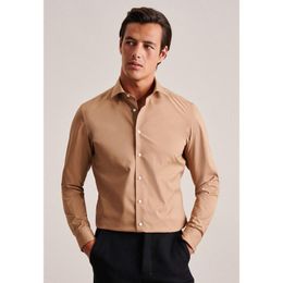 Seidensticker Businesshemd &raquo;Schwarze Rose&laquo; Slim 1/1 Kentkragen Uni beige L41 - normale &Auml;rmell&auml;ngen normale &Auml;rmell&auml;ngen L41 Passform: Slim