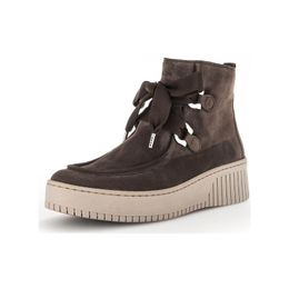 Gabor Schn&uuml;rstiefelette &raquo;Stiefelette Veloursleder&laquo; Dunkelbraun 39 39 Verschluss: Schlupfschuh