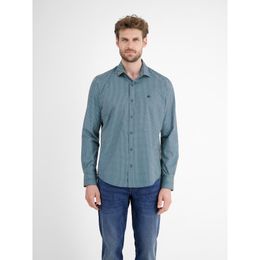 Lerros Langarmhemd »Herrenhemd mit Haifischkragen, dezent gemustert« FJORD BLUE 3XL - Normal- und Kurzgrößen Normal- und Kurzgrößen 3XL REGULAR FIT...