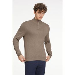 LINDBERGH Troyer mit Troyerkragen dk sand mel L L Pullover von LINDBERGH
