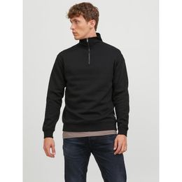 Jack & Jones JACK & JONES Sweatshirt »JJEBRADLEY SWEAT HALF ZIP NOOS« mit Troyer Kragen Black M M Herren-Sweatshirt von Jack & Jones