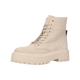 Steve Madden Schnürstiefelette »Stiefelette Veloursleder« Beige 39 39 Verschluss: Schnürung