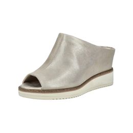 Tamaris Pantolette »Pantoletten Leder« Champagne 41 41 Verschluss: Schlupfschuh