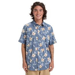 Quiksilver Kurzarmhemd »Apero Classic« China Blue Dusty Floral XL - XL XL XL Stoff: Leinwandgewebe aus Baumwolle