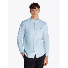 Tommy Hilfiger Damen Langarmhemd &raquo;LINEN BLEND MAO COLLAR SHIRT&laquo; blau XL, N-Gr