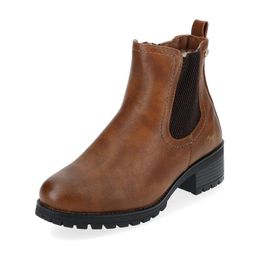 Mustang Shoes Stiefelette »Stiefelette Lederimitat/Textil« Cognac 41 41 Verschluss: Reißverschluss