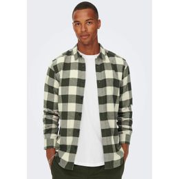 Only & Sons Only & Sons Damen ONLY & SONS Karohemd &raquo;GUDMUND LS CHECKED SHIRT&laquo; gr&uuml;n XL, N-Gr