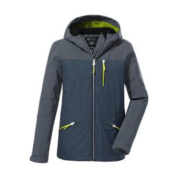 Killtec Outdoorjacke »KOS 64 BYS JCKT« Wasserdichte Kinderjacke mit verstellbarer Passform und Stauraum graublau 152 152 Funktionsjacke mit...