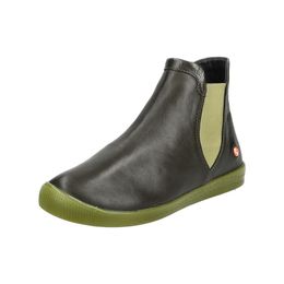 Softinos Stiefelette »Stiefelette Leder/Textil« Olive 38 38 Verschluss: Schlupfschuh