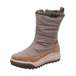 Legero Stiefelette »Stiefelette Leder/Textil« Beige 39 39 Verschluss: Reißverschluss