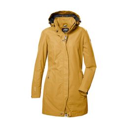 Killtec Parka »KOS 44 WMN PRK« Wasserdichte, atmungsaktive Damenjacke mit abnehmbarer Kapuze dunkelgelb 40 40 Damen Funktionsjacke mit abzippbarer...