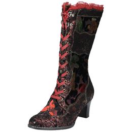 Laura Vita Schnürstiefel »Stiefel Leder/Textil« Wine 35 35 Verschluss: Schnürung