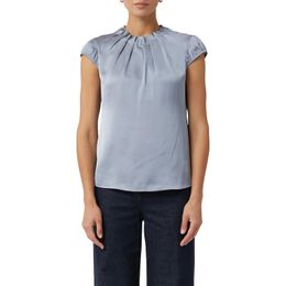 comma, COMMA Shirtbluse Satin, mit gerafftem Stehkragen GREY 44 44 Schimmernde Bluse von COMMA