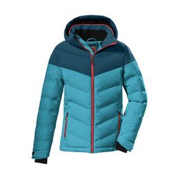 Killtec Skijacke »KSW 157 GRLS SKI QLTD JCKT« Wasserabweisende, winddichte Winterjacke mit abnehmbarer Kapuze türkis 128 128 Junior Winterjacke in...