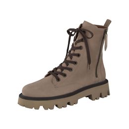 Paul Green Schnürstiefelette »Stiefelette Nubukleder« Beige 38,5 38,5 Verschluss: Schnürung