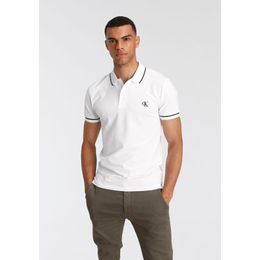 Calvin Klein Jeans Poloshirt »TIPPING SLIM POLO« mit Logomarkenlabel Bright White M (48/50) M (48/50) Poloshirt von Calvin Klein Jeans