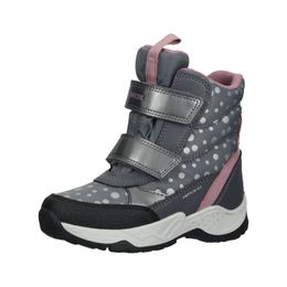 Geox Stiefelette &raquo;Stiefelette Lederimitat/Nylon&laquo; Grau/Pink 25 25 Verschluss: Klettverschluss