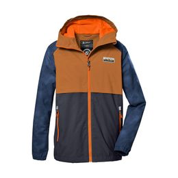 Killtec Outdoorjacke »KOS 280 BYS JCKT« Wasserdichte Jungenjacke, verstellbare Kapuze, Colourblock Design curry 140 140 Jungen Funktionsjacke mit...