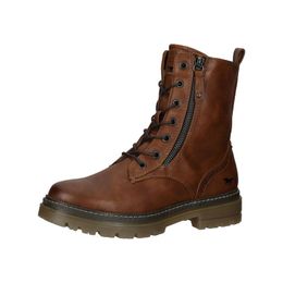 Mustang Shoes Schnürstiefelette »Stiefelette Lederimitat« Cognac 38 38 Verschluss: Schnürung
