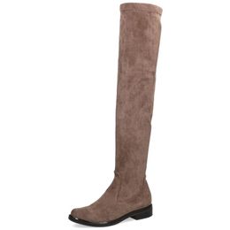 Caprice Overkneestiefel »Stiefel Textil« Cafe 41 41 Verschluss: Schlupfschuh
