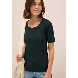 Cecil Rundhalsshirt &raquo;Style Lena&laquo; mit Halb&auml;rmeln ink green XXL (46) XXL (46) Shirt f&uuml;r Damen von Cecil