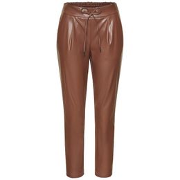 Lascana Schlupfhose aus Lederimitat, bequeme Stoffhose, elegant-chic braun 34 - N-Gr N-Gr 34 Coole Joggpant in der Lederoptik