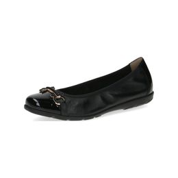 Caprice Ballerina »Ballerinas Leder« Schwarz 41 41 Verschluss: Schlupfschuh