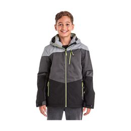 Killtec Skijacke »KSW 161 BYS SKI JCKT« Wasserdichte, atmungsaktive Skijacke mit abnehmbarer Kapuze grau 176 176 Skijacke in Colourblock Design mit...