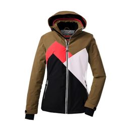Killtec Skijacke »KSW 83 WMN SKI JCKT« Wind- und wasserdichte Damenjacke mit Colourblock, abnehmbarer Kapuze curry 38 38 Skijacke mit abzippbarer...