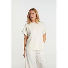 Richroyal Damen RICHROYAL Sweatshirt, aus weicher, fester, gepeachter Qualit&auml;t wei&szlig; S