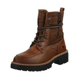 Mustang Shoes Schnürstiefelette »Stiefelette Lederimitat« Cognac 36 36 Verschluss: Schnürung