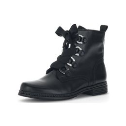 Gabor Schnürstiefelette »Stiefelette Glattleder« Schwarz/Silber 37 37 Verschluss: Schnürung