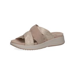 Caprice Pantolette »Pantoletten Leder« Sand 36 36 Verschluss: Schlupfschuh