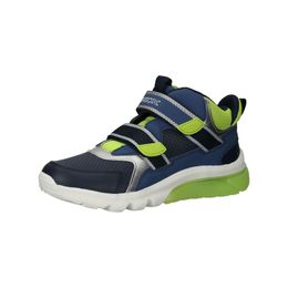 Geox Sneaker »Sneaker Lederimitat/Textil« Navy/Lime 27 27 Verschluss: Klettverschluss