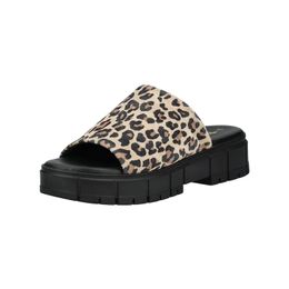 Tamaris Pantolette »Pantoletten Leder« Leopard 38 38 Verschluss: Schlupfschuh