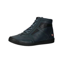 Softinos Schnürstiefelette »Stiefelette Leder« Blau/Schwarz 40 40 Verschluss: Schnürung