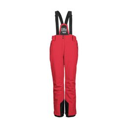 Killtec Damen Skihose &raquo;KSW 249 WMN SKI PNTS&laquo; Wasser- und winddicht, abnehmbare Tr&auml;ger, verstellbare Taille rot 42, Normalgr&ouml;&szlig;en
