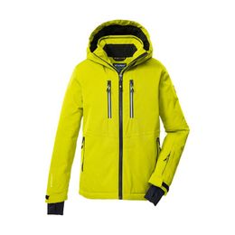 Killtec Skijacke »KSW 191 BYS SKI JCKT« Wasserdichte Kinderjacke mit Kapuze, Schneefang und Reflektoren limette 152 152 Jungen Funktionsjacke mit...
