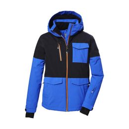 Killtec Skijacke »KSW 149 BYS SKI JCKT« Wasserdichte, atmungsaktive Kinderjacke mit verstellbarer Kapuze blau 152 152 Kids Winterjacke mit...
