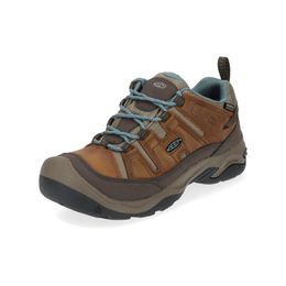 Keen Trekkingschuh »Wanderschuhe Leder/Textil« Braun/Blau 42 42 Verschluss: Schnürung