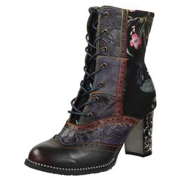 Laura Vita Schnürstiefelette »Stiefelette Leder/Textil« Wine 40 40 Verschluss: Schnürung