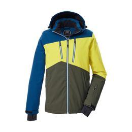 Killtec Skijacke &raquo;KSW 306 MN SKI JCKT&laquo; Trendiges Design, wasserdicht, atmungsaktiv gelbgr&uuml;n M M Herren Skijacke in Colourblock Design