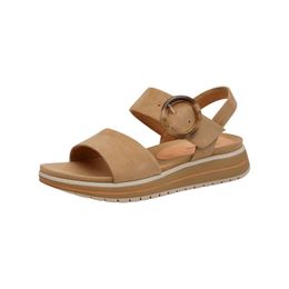 Marco Tozzi Riemchensandale »Sandalen Textil« Beige 40 40 Verschluss: Klettverschluss