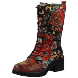 Laura Vita Schnürstiefel »Stiefel Leder/Textil« Rot 40 40 Verschluss: Schnürung