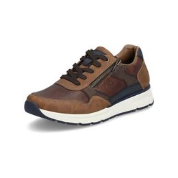 Rieker Sneaker »Sneaker Leder/Synthetik« Braun/Blau 41 41 Verschluss: Schnürung