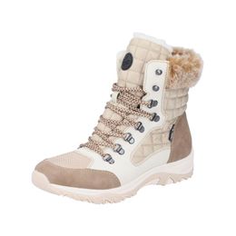 Rieker Schnürstiefelette »Stiefelette Lederimitat/Textil« Beige/Braun 37 37 Verschluss: Schnürung