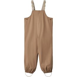 Wheat Regenhose »Rainwear Charlo Overall« wasserdicht hazel 104 - N-Gr N-Gr 104 Hose von Wheat für Mädchen und Jungen