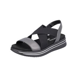 Remonte Riemchensandale »Sandalen Glattleder« Schwarz Kombi 43 43 Verschluss: Schlupfschuh