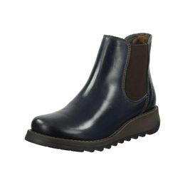 Fly London Stiefelette »Stiefelette Leder/Textil« Blau 37 37 Verschluss: Schlupfschuh